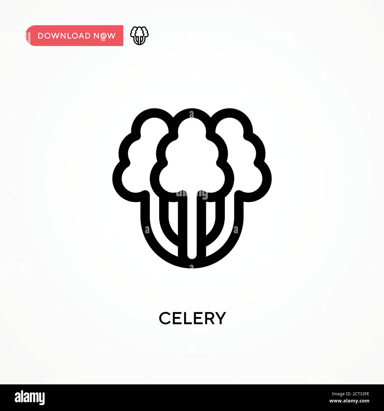 Celery Simple vector icon. Modern, simple flat vector illustration for ...