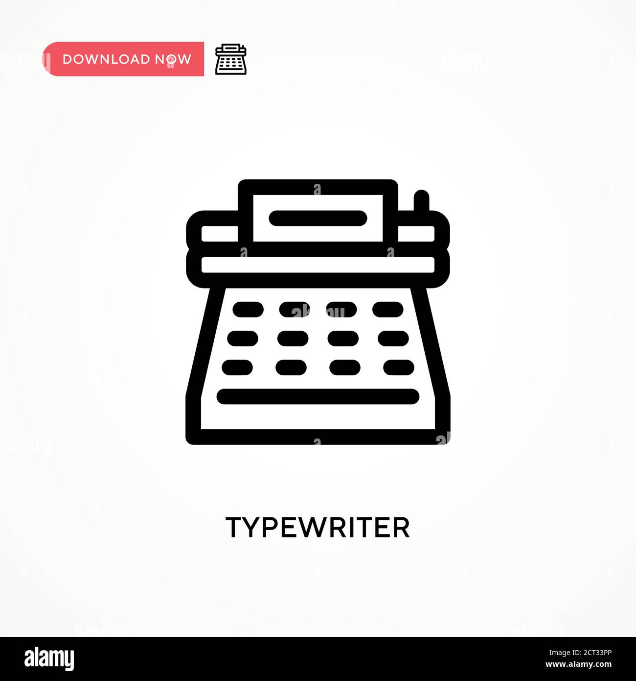 Typewriter Simple vector icon. Modern, simple flat vector illustration ...