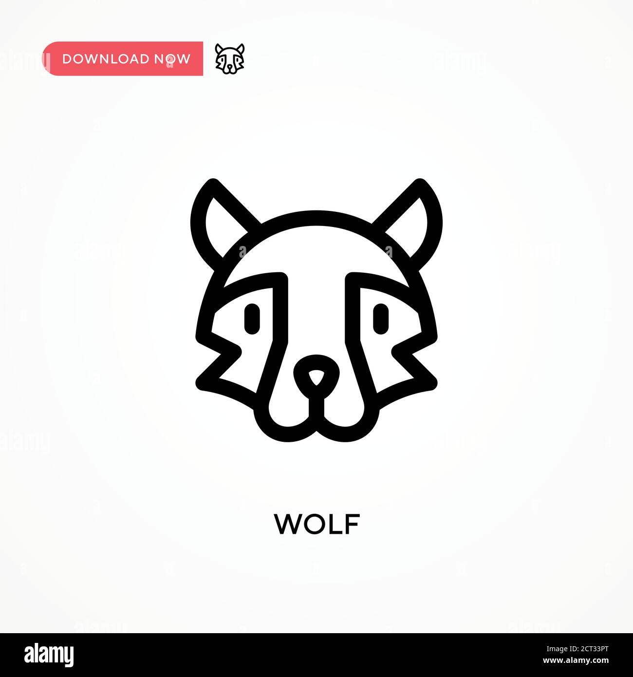 Wolf Simple vector icon. Modern, simple flat vector illustration for ...