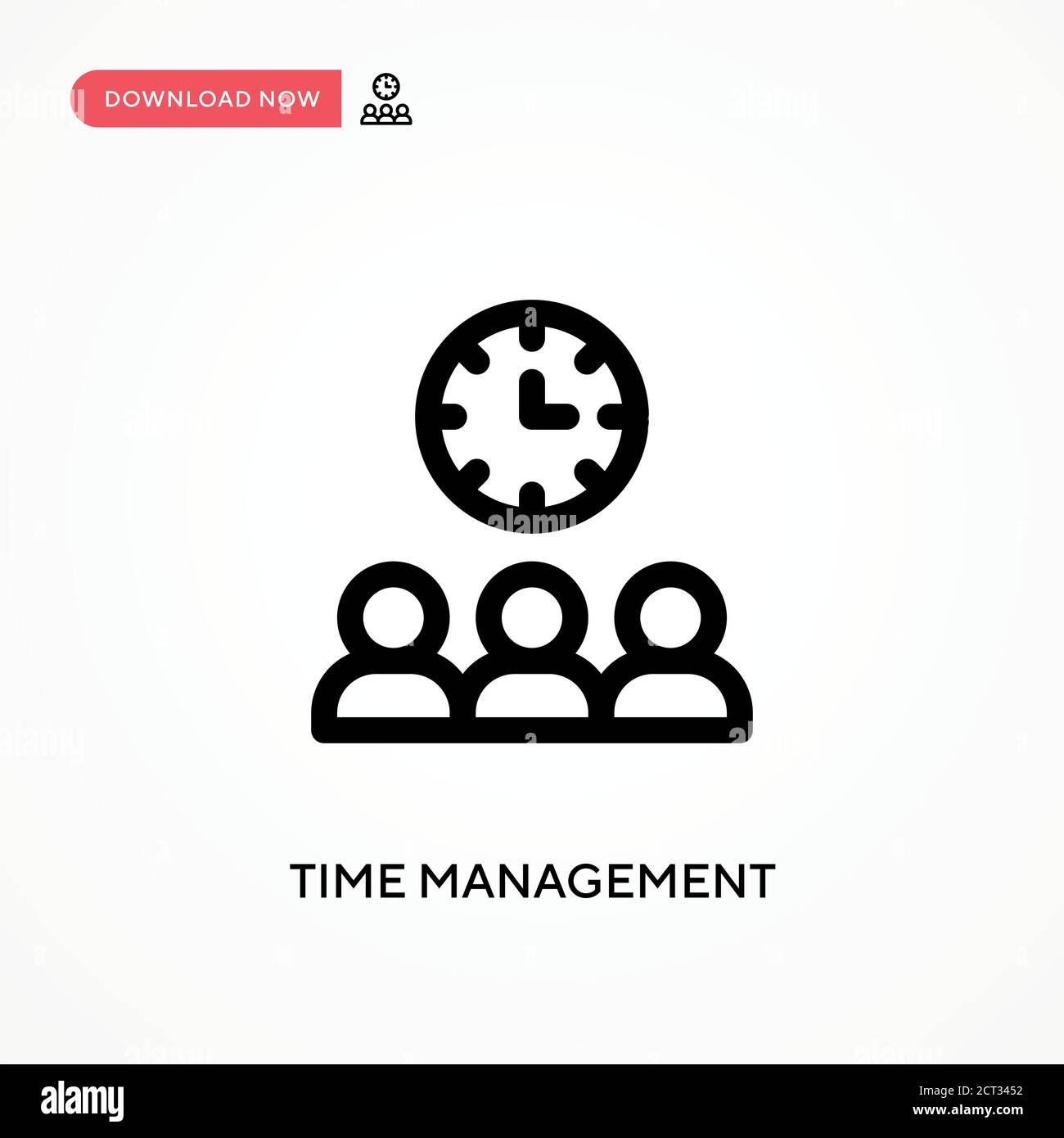 Time management Simple vector icon. Modern, simple flat vector ...