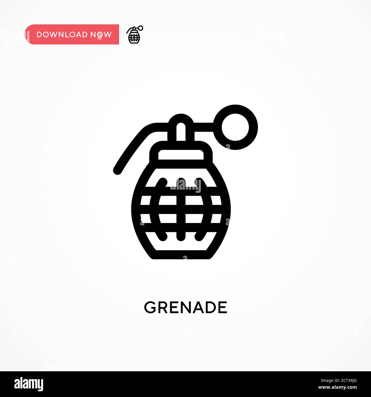Grenade Simple vector icon. Modern, simple flat vector illustration for ...