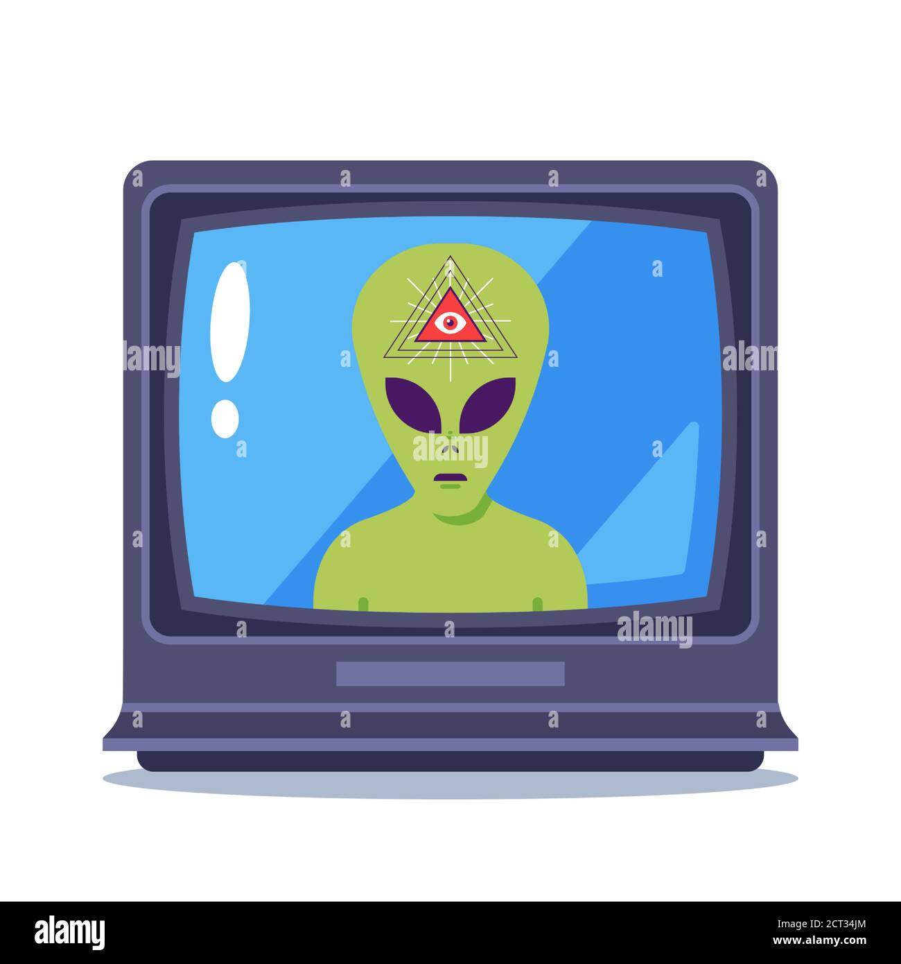 TV program about aliens and masons. propaganda for the population. flat ...