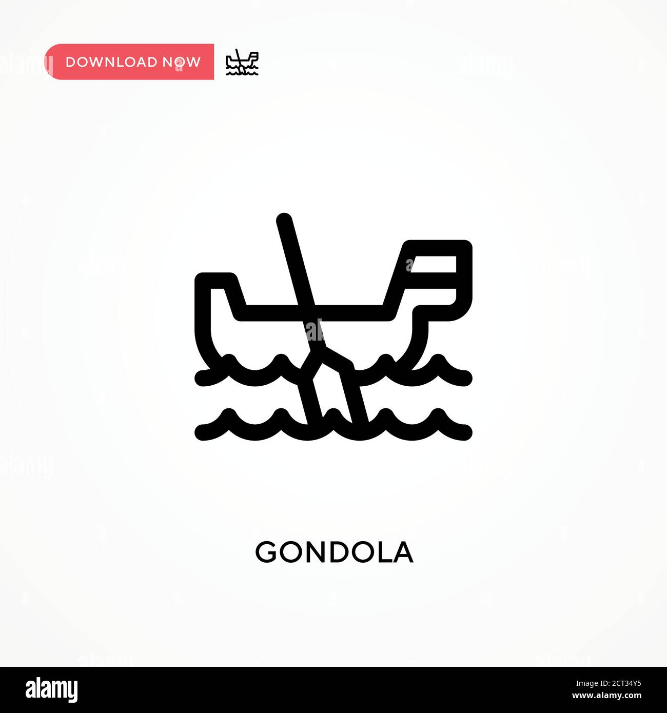 Gondola Simple vector icon. Modern, simple flat vector illustration for ...
