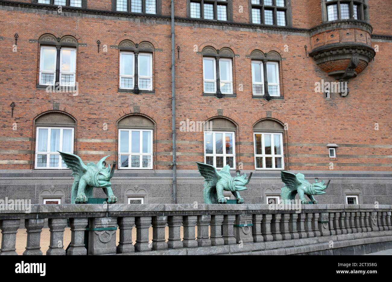 Dragons at Copenhagen City Hall Stock Photo - Alamy