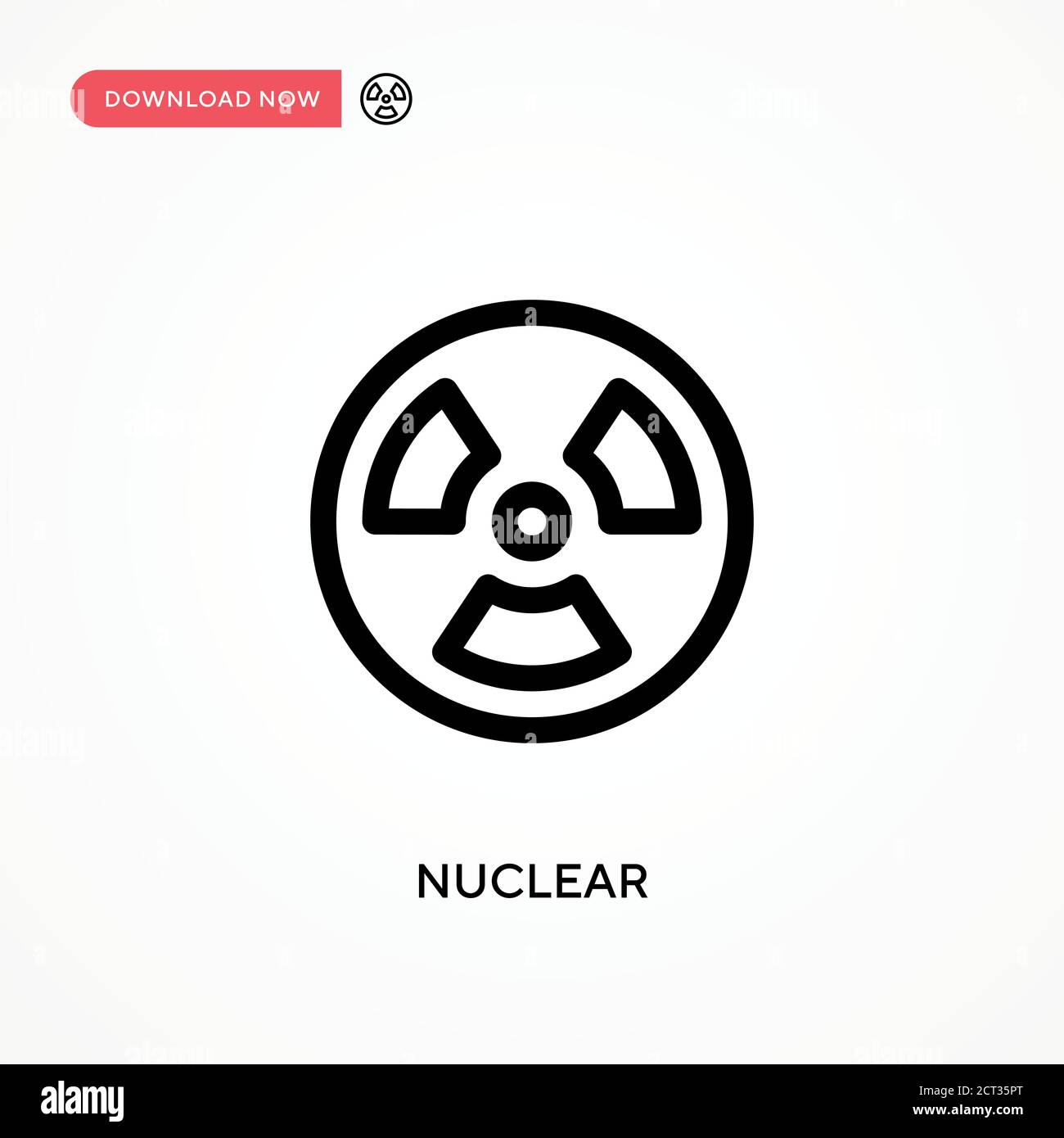 Nuclear Simple vector icon. Modern, simple flat vector illustration for ...