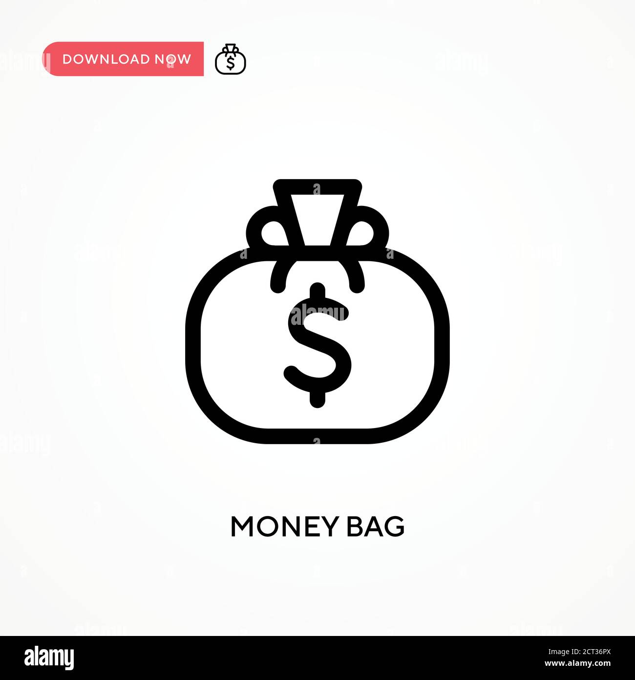 Money bag Simple vector icon. Modern, simple flat vector illustration for web site or mobile app ...