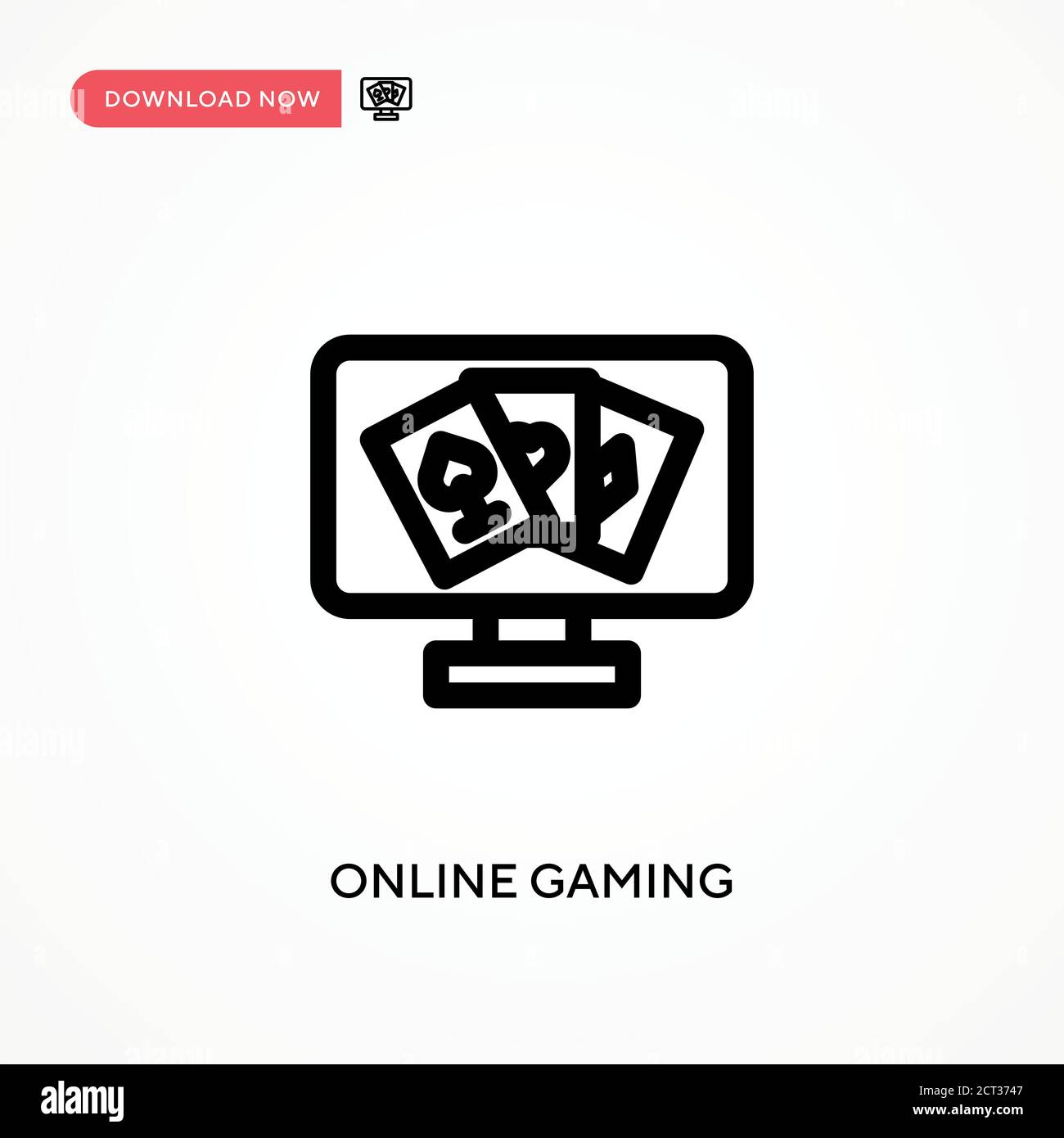 Online gaming Simple vector icon. Modern, simple flat vector ...