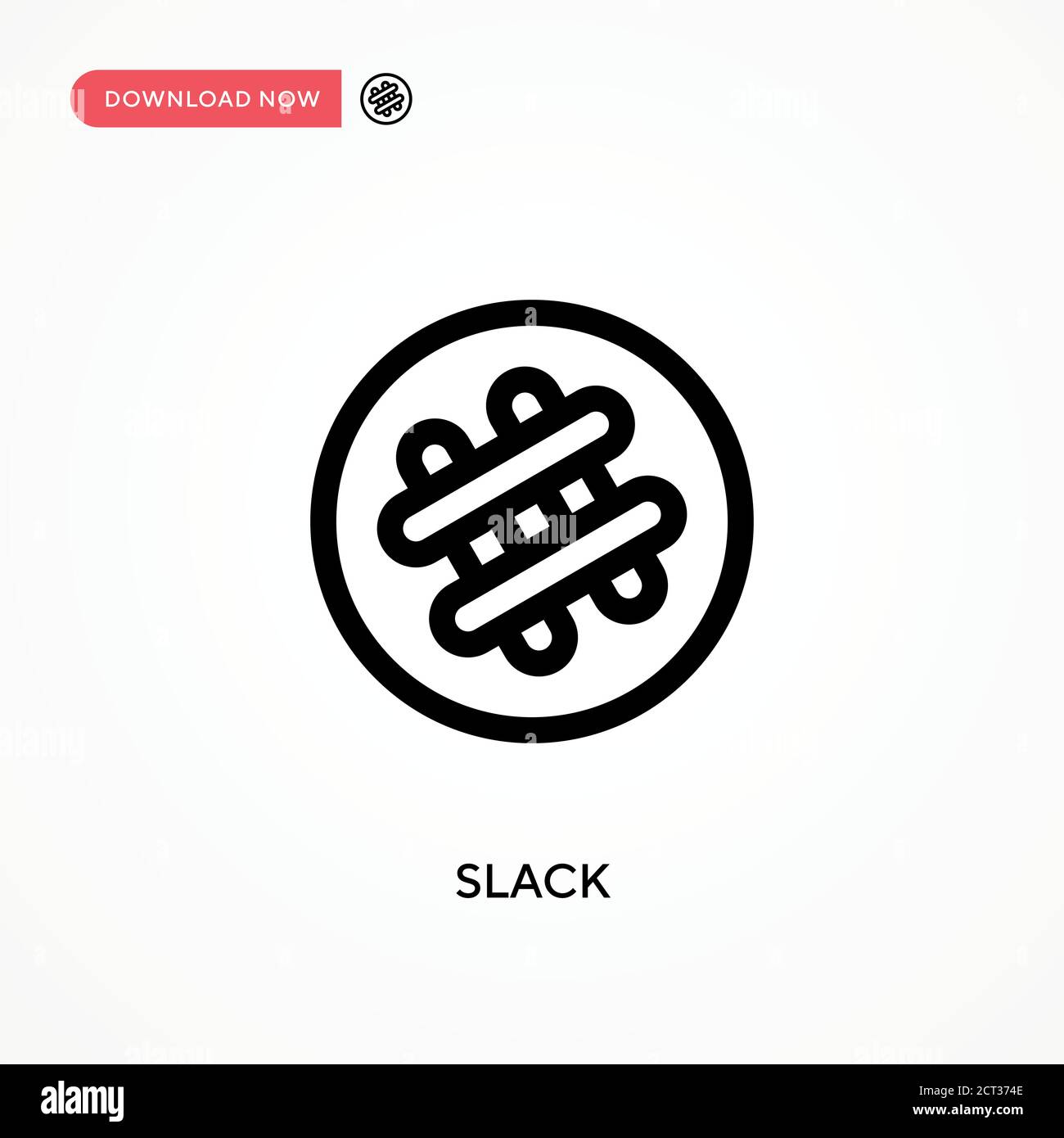 Slack Simple vector icon. Modern, simple flat vector illustration for ...