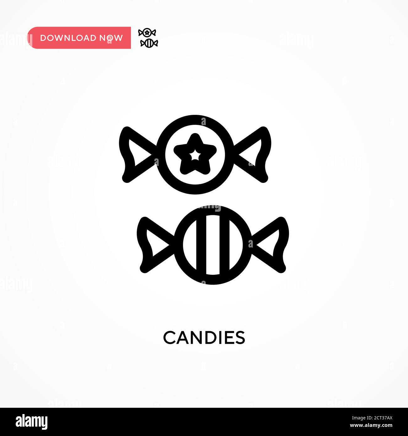 Candies Simple vector icon. Modern, simple flat vector illustration for ...