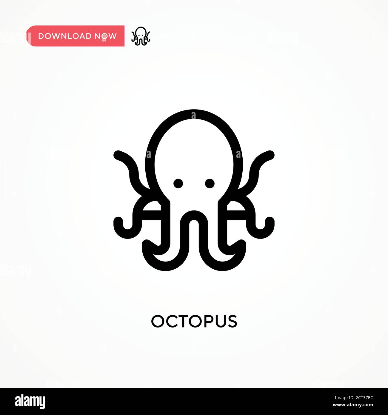 Octopus Simple vector icon. Modern, simple flat vector illustration for ...