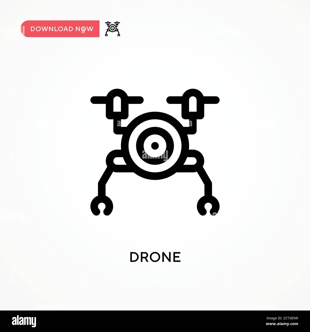 Drone Simple vector icon. Modern, simple flat vector illustration for ...