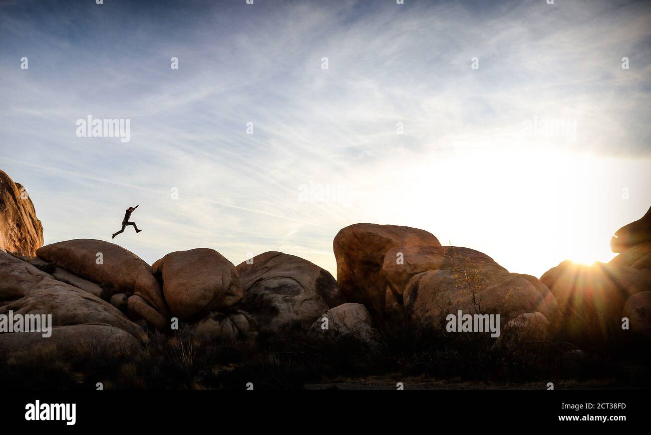 An jumping over rocks hi-res stock photography and images - Alamy
