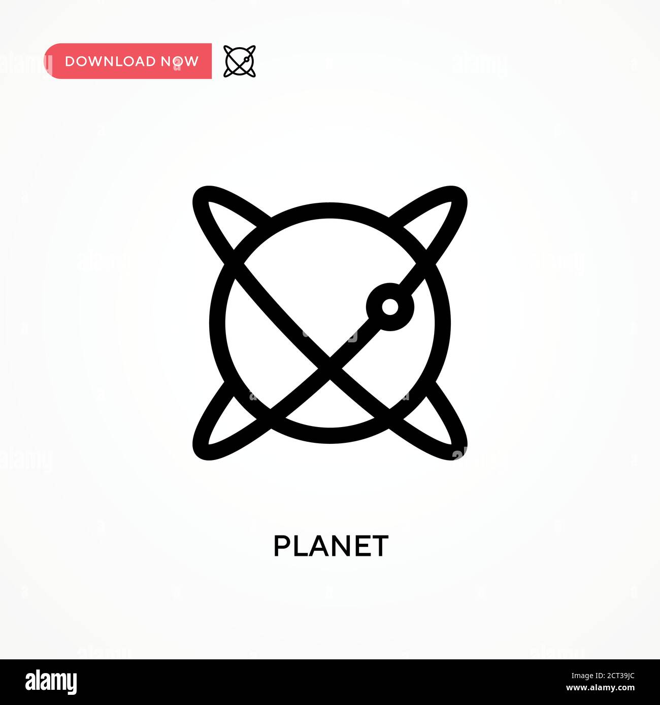 Planet Simple vector icon. Modern, simple flat vector illustration for ...