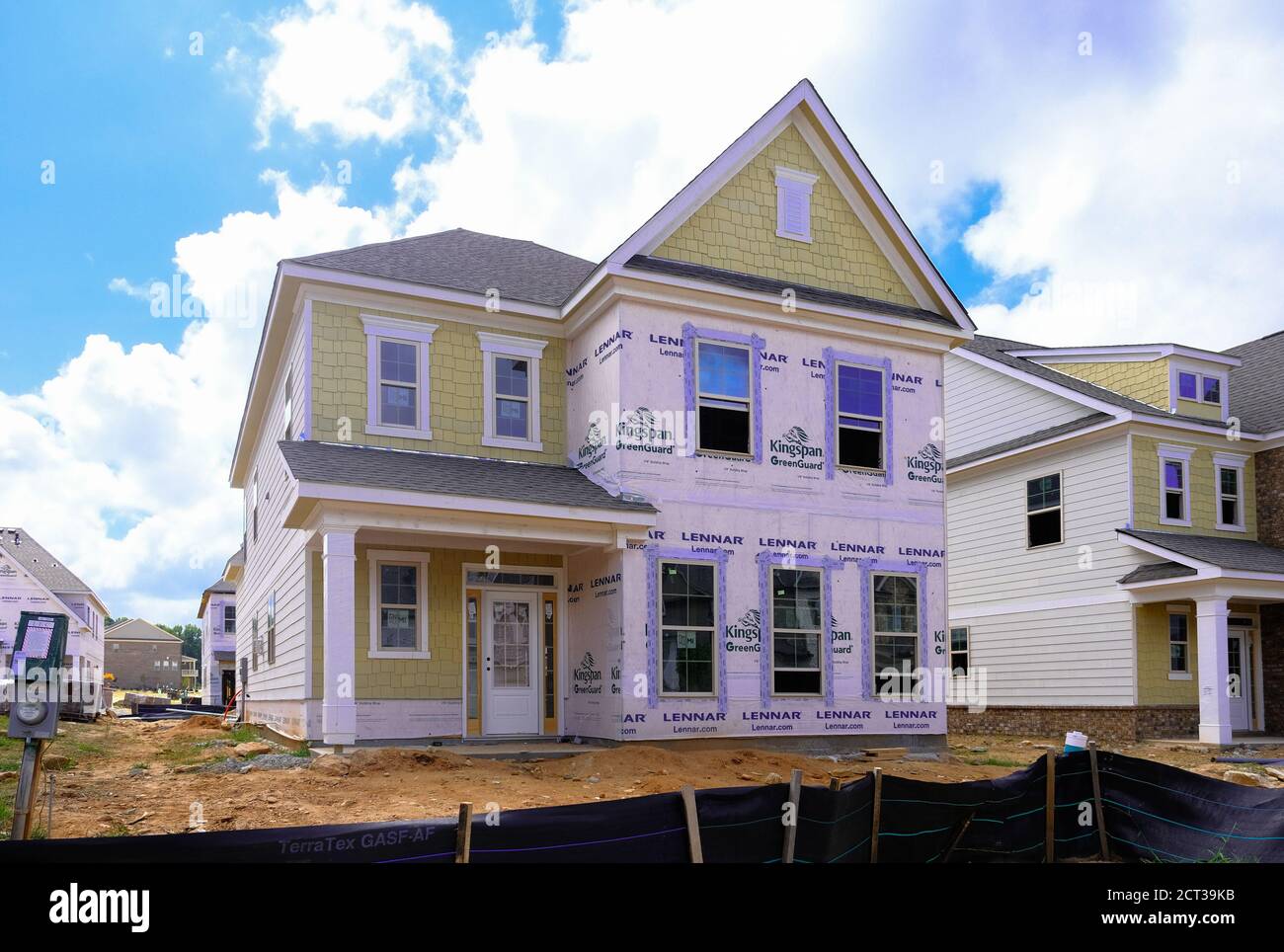 Sheathing and Gingerbread Siding Stock Photo - Alamy