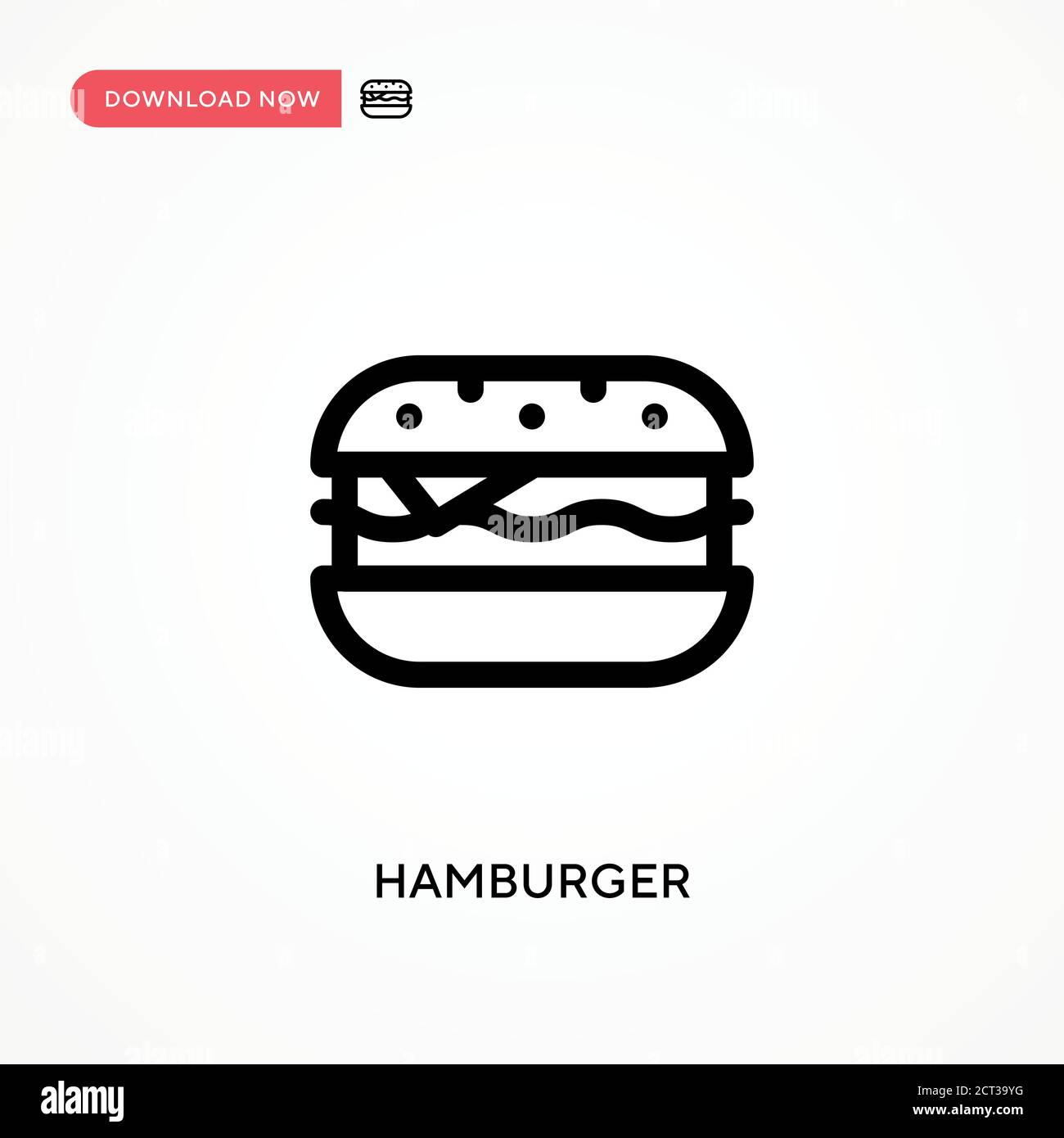 Hamburger Simple vector icon. Modern, simple flat vector illustration ...