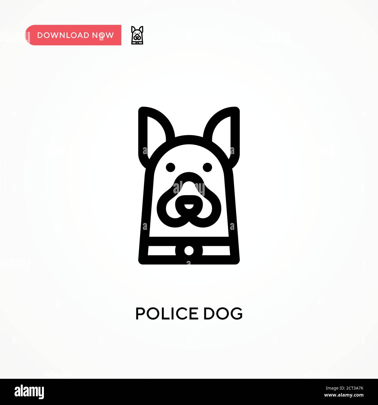 Police dog Simple vector icon. Modern, simple flat vector illustration ...