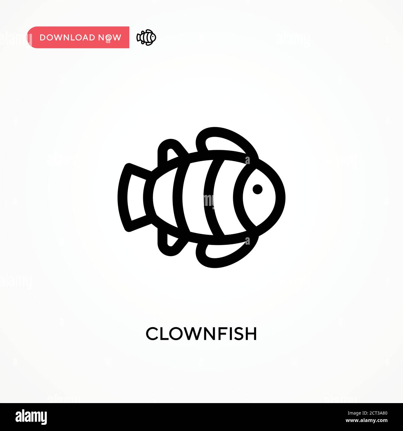 Clownfish Simple vector icon. Modern, simple flat vector illustration for web site or mobile app ...