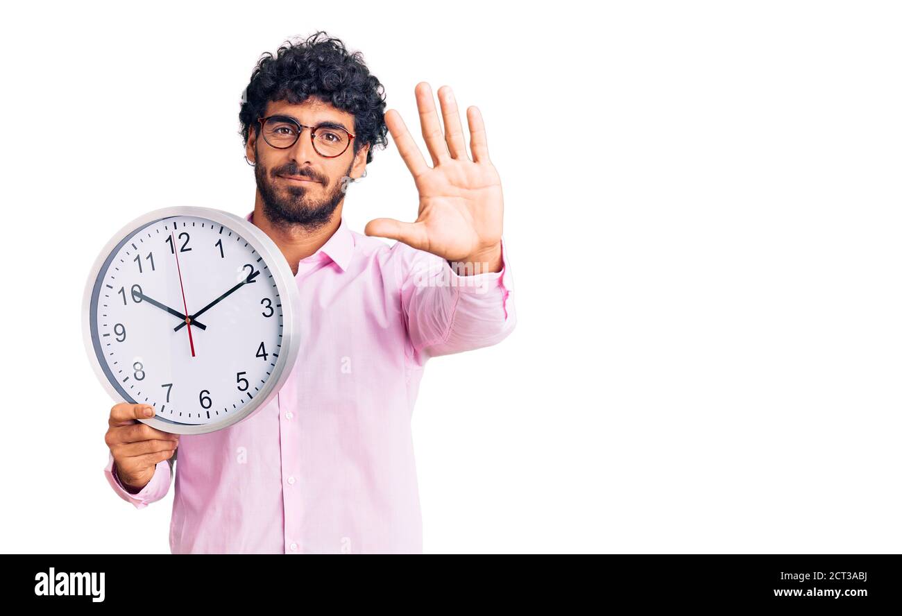 Serious confident curly man Cut Out Stock Images & Pictures - Alamy