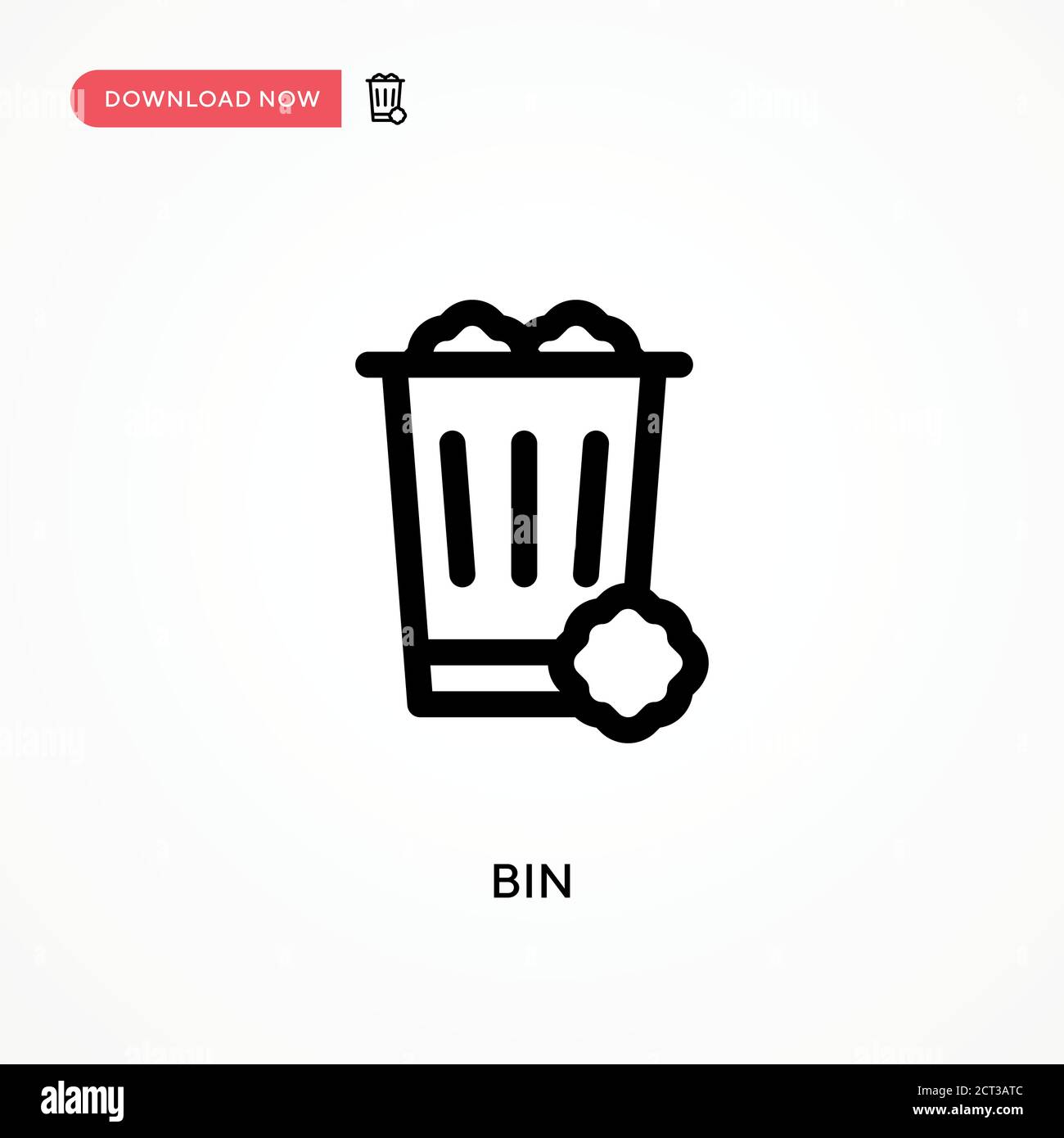 Bin Simple vector icon. Modern, simple flat vector illustration for web ...