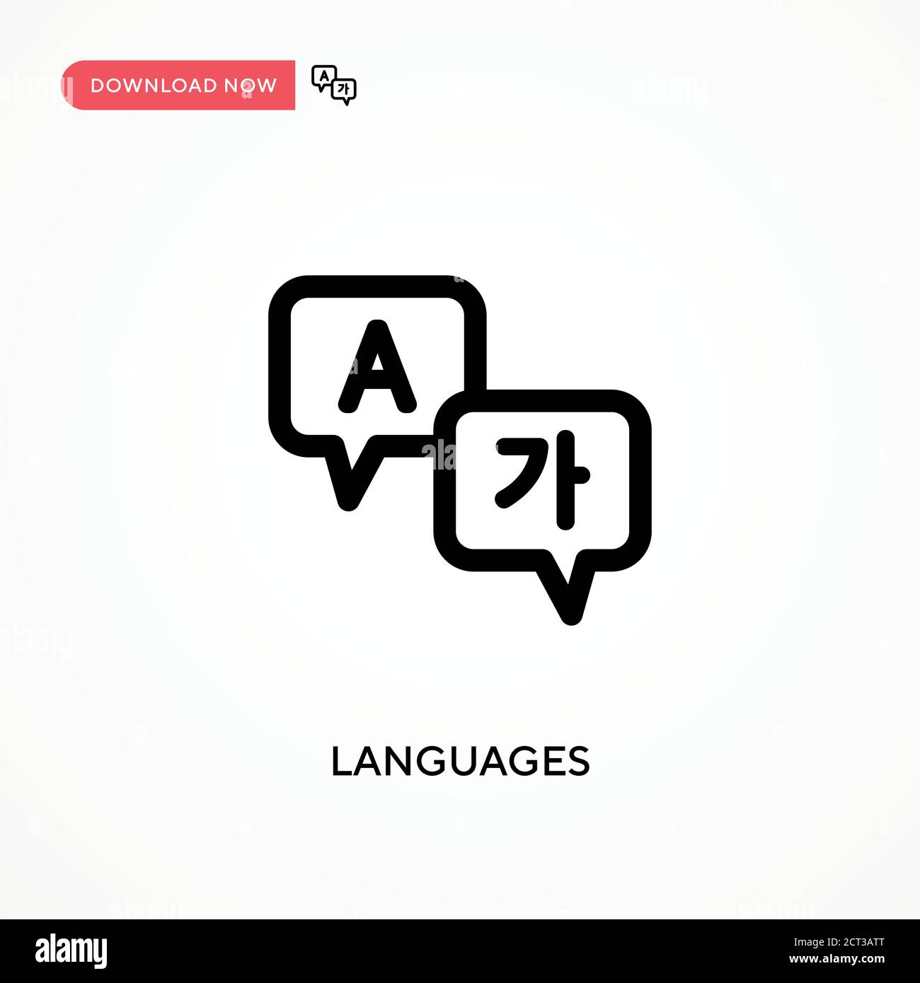 Languages Simple vector icon. Modern, simple flat vector illustration ...