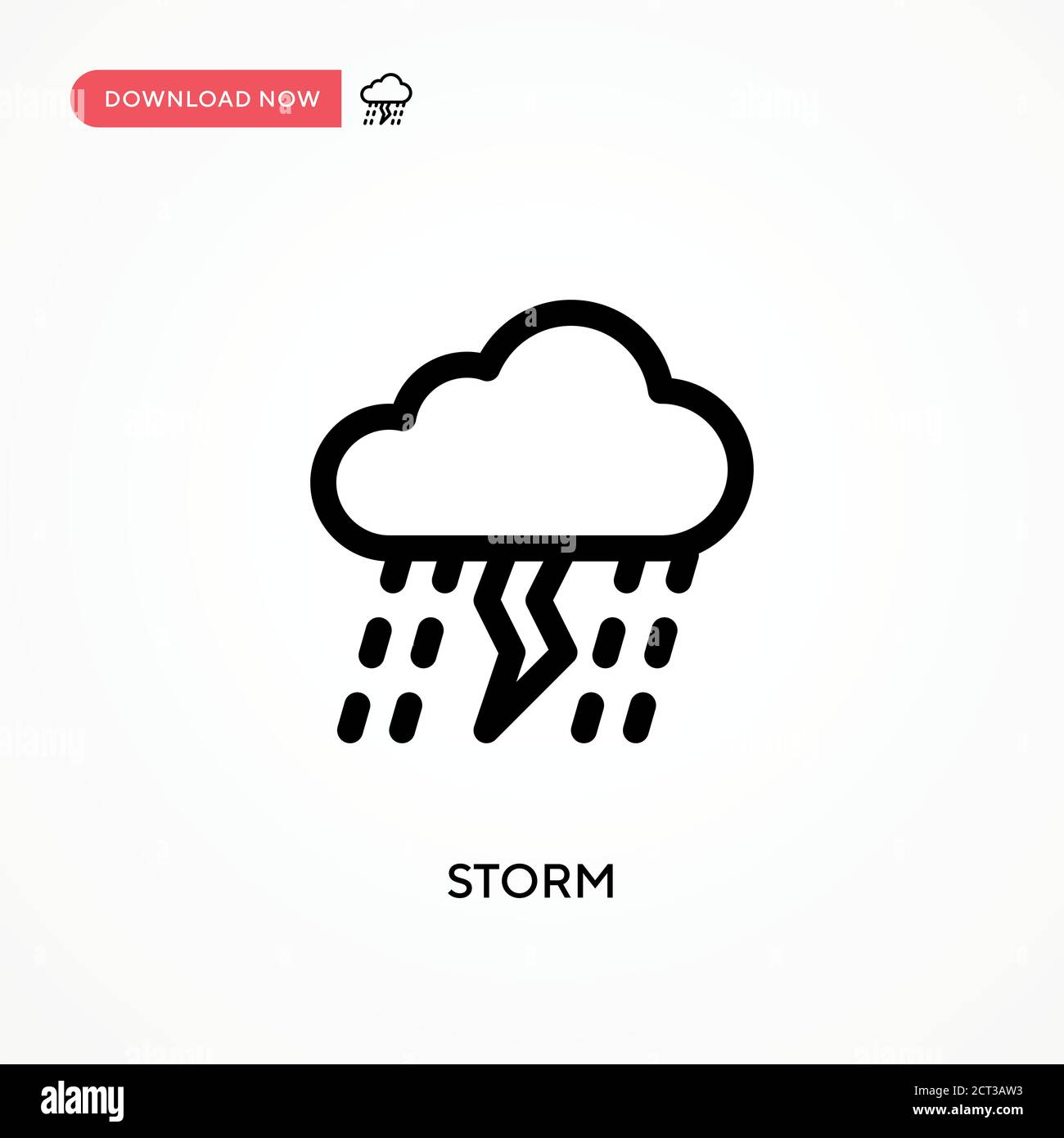 Storm Simple vector icon. Modern, simple flat vector illustration for ...