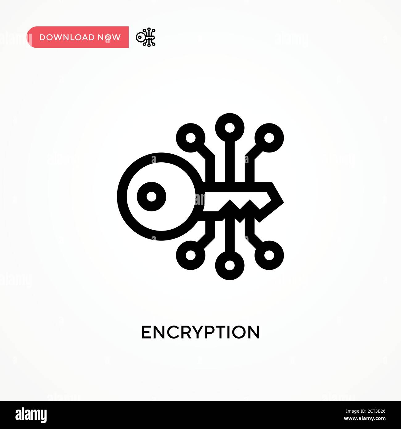 Encryption Simple vector icon. Modern, simple flat vector illustration ...