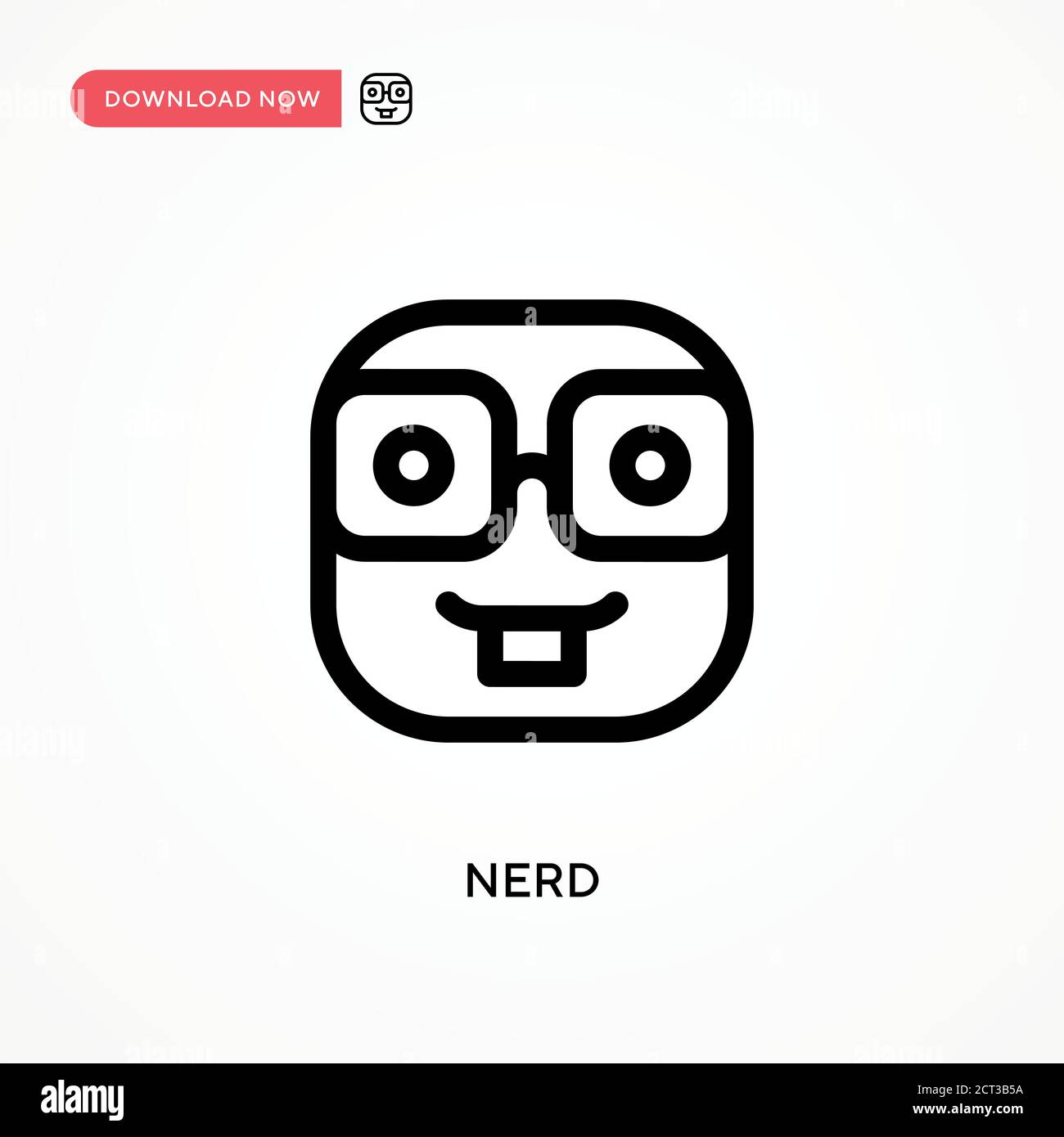 Nerd Simple vector icon. Modern, simple flat vector illustration for ...