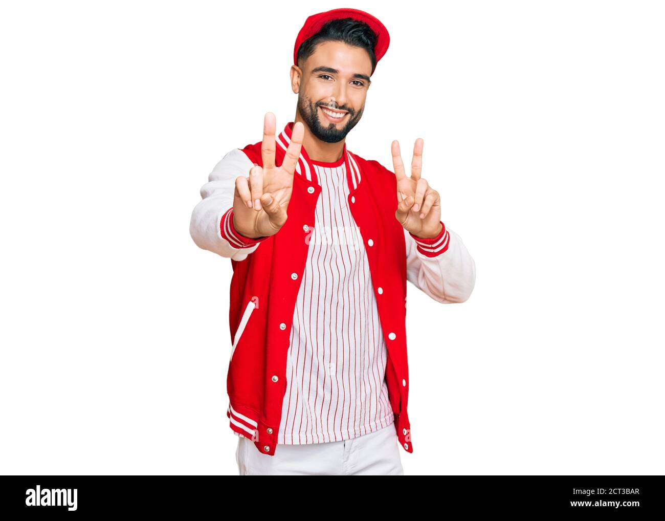 Middle finger gesture young cap hi-res stock photography and images - Alamy