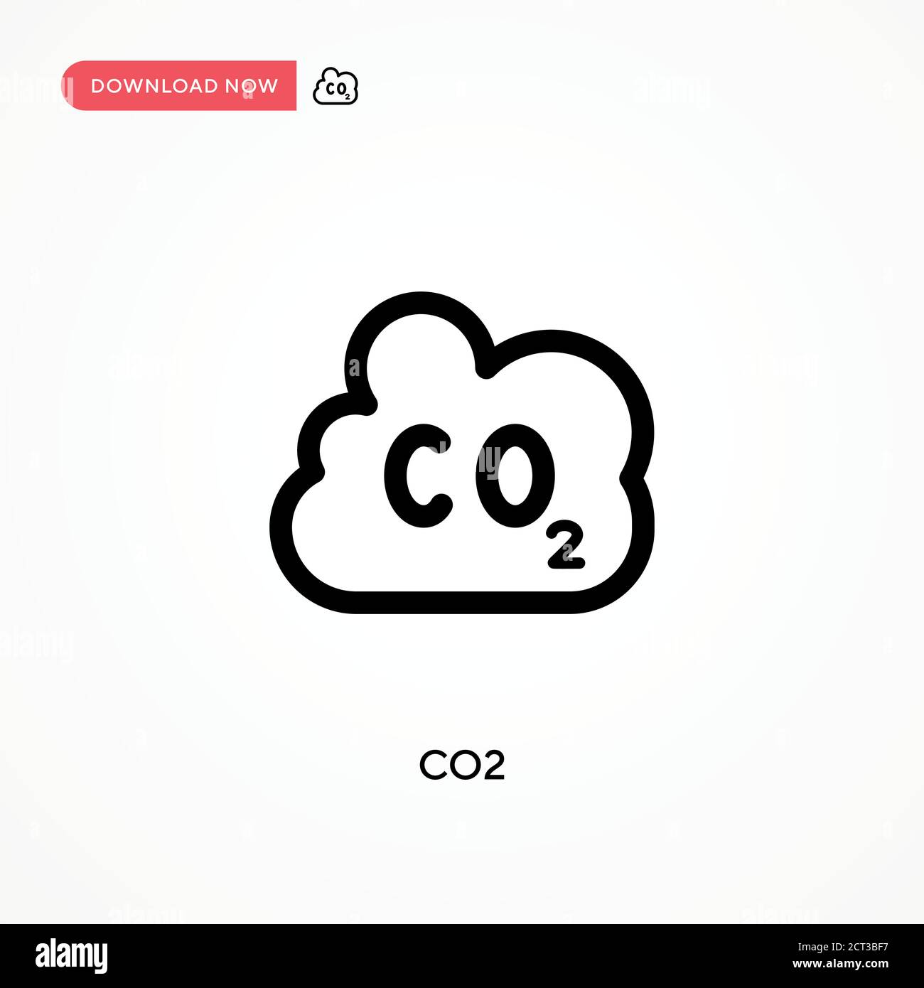 Co2 Simple vector icon. Modern, simple flat vector illustration for web ...