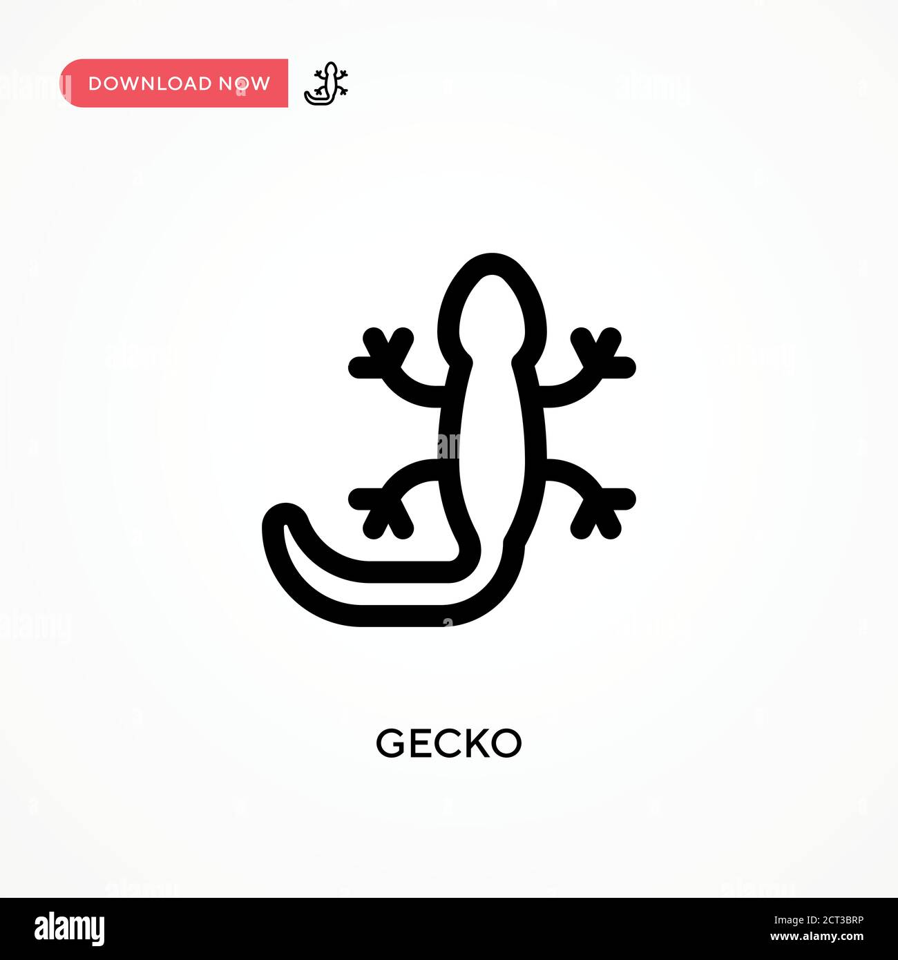 Gecko Simple vector icon. Modern, simple flat vector illustration for ...