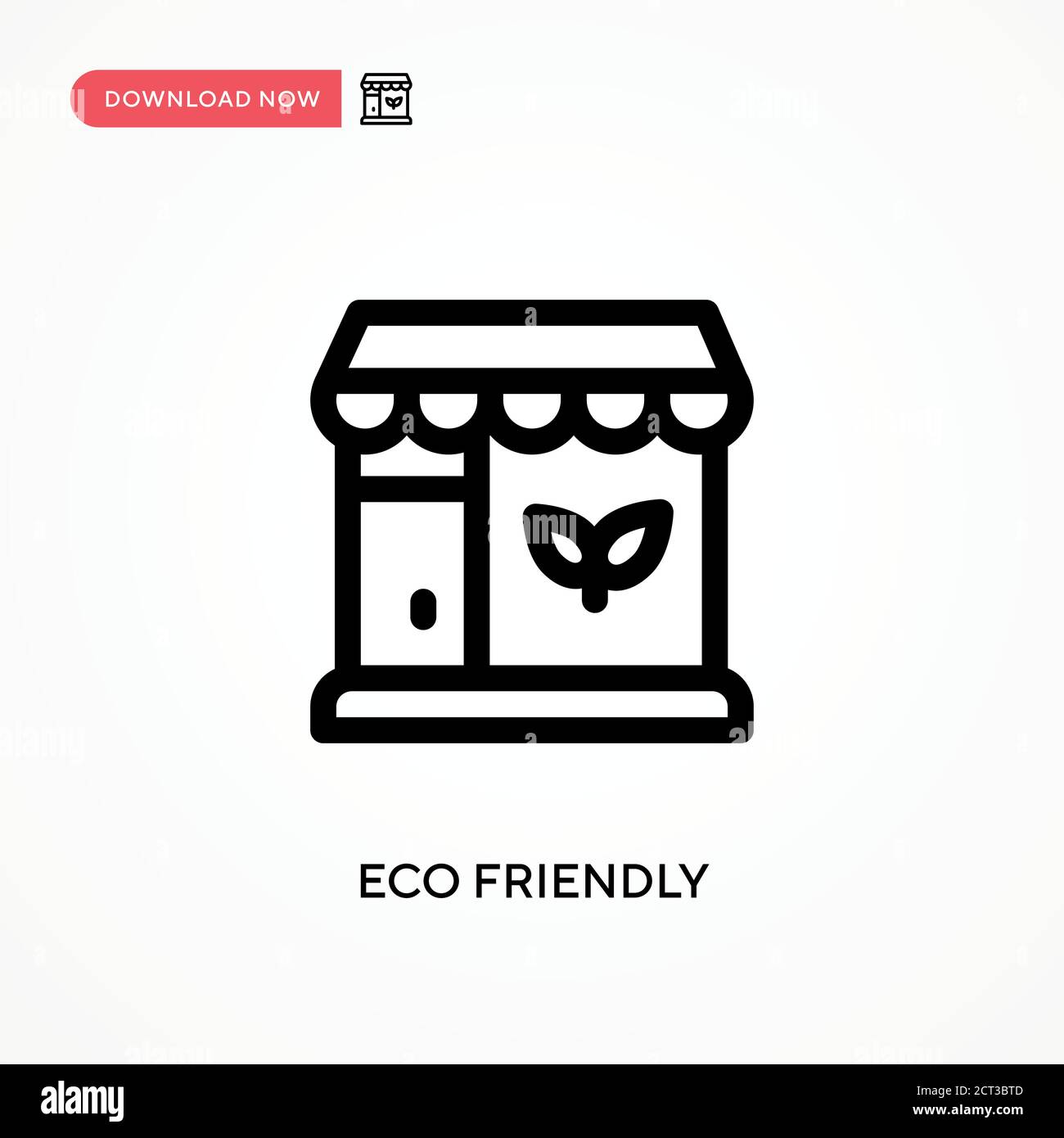 Eco friendly Simple vector icon. Modern, simple flat vector ...
