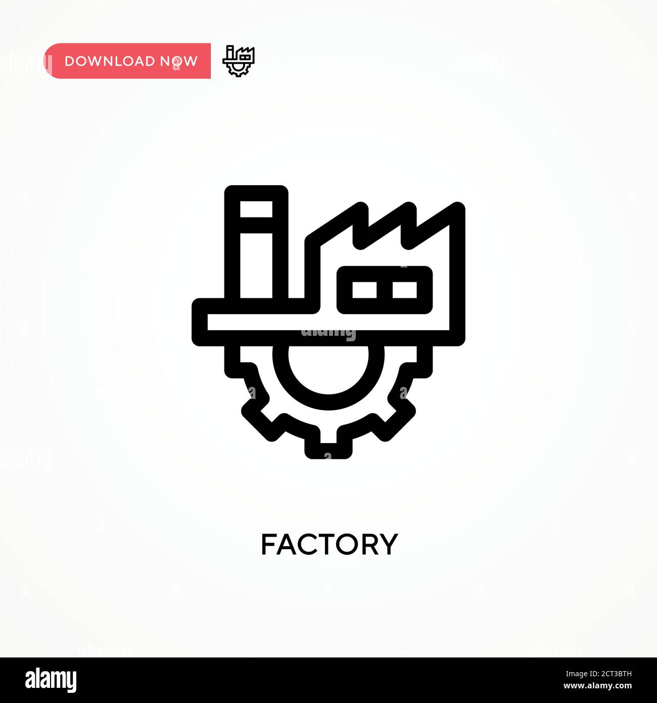 Factory Simple vector icon. Modern, simple flat vector illustration for ...