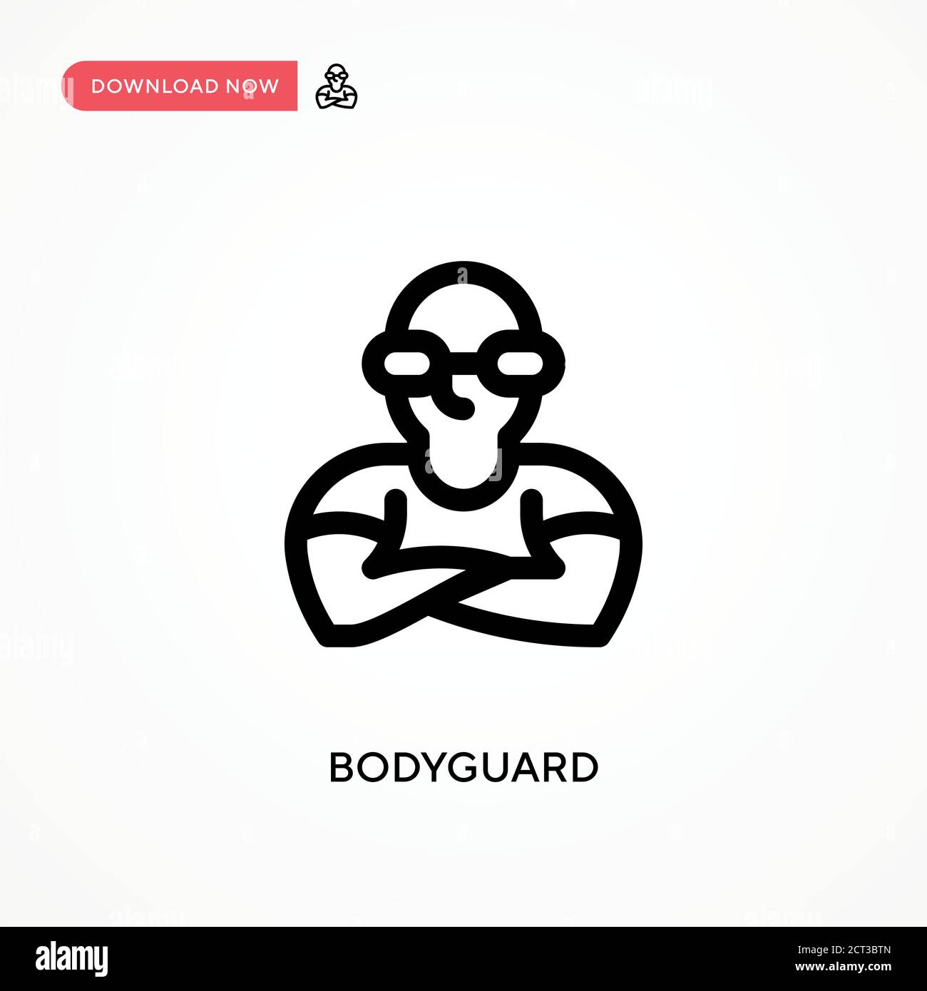 Bodyguard Simple vector icon. Modern, simple flat vector illustration ...