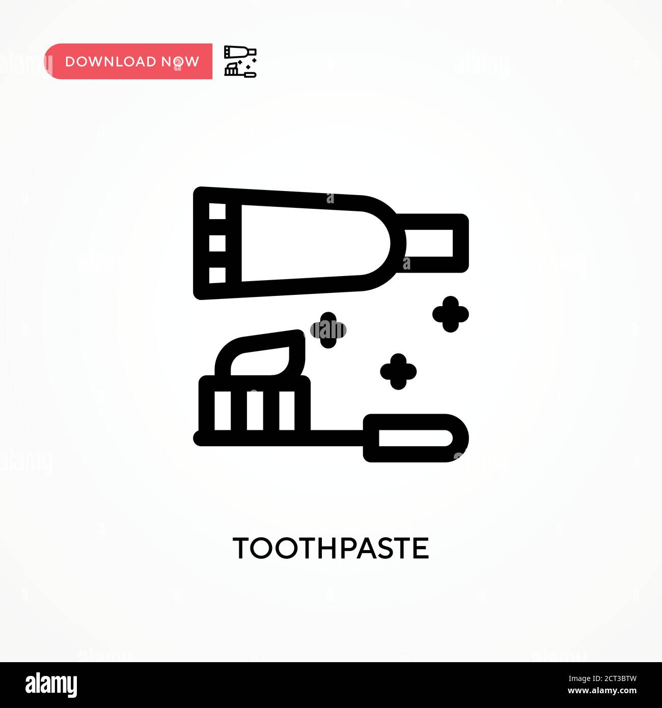 Toothpaste Simple vector icon. Modern, simple flat vector illustration ...
