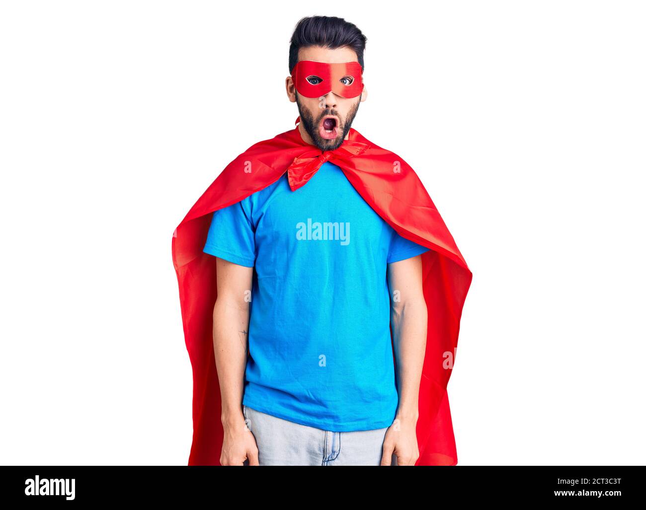 Excited young man wearing superhero hi-res stock photography and images ...