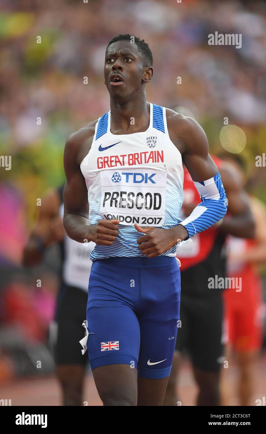 Reece Prescod looks surprised as he qualifies for the mens 100 metre ...