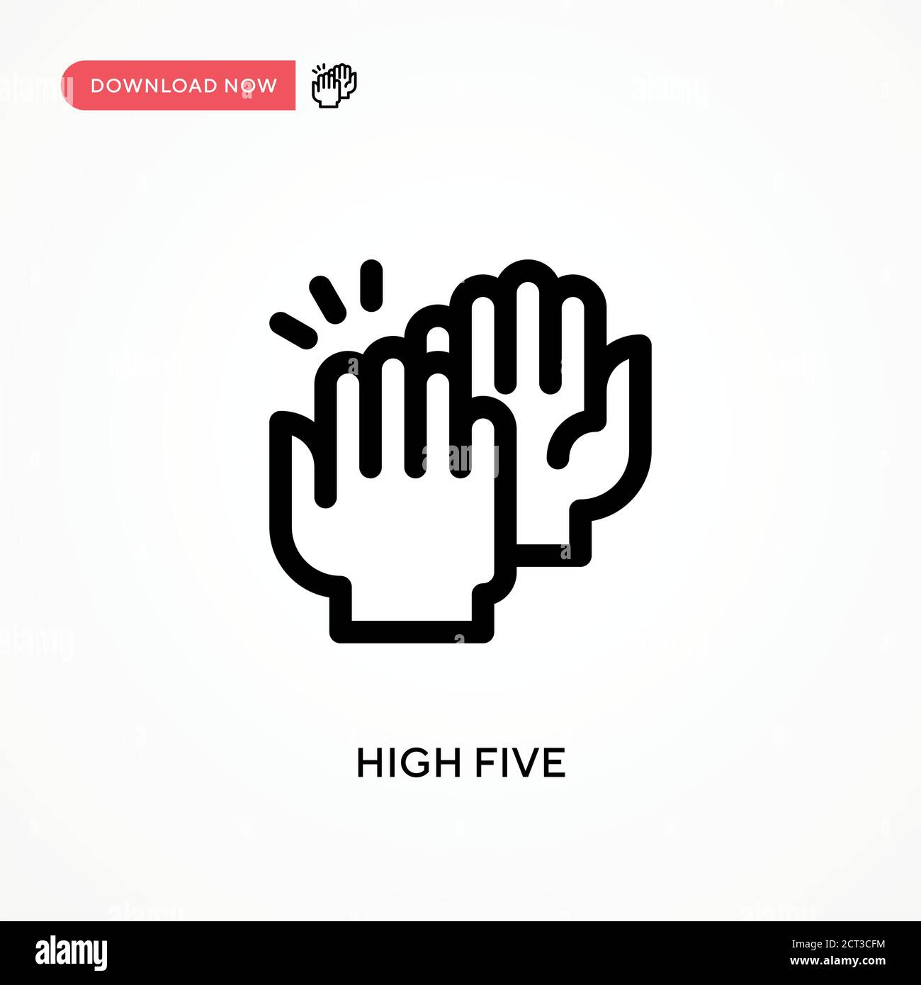 High five Simple vector icon. Modern, simple flat vector illustration ...