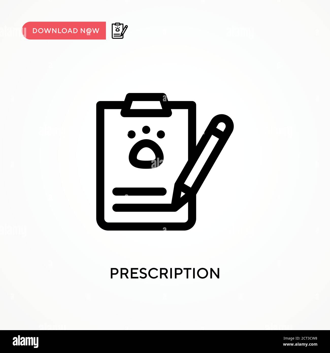 Prescription Simple vector icon. Modern, simple flat vector ...