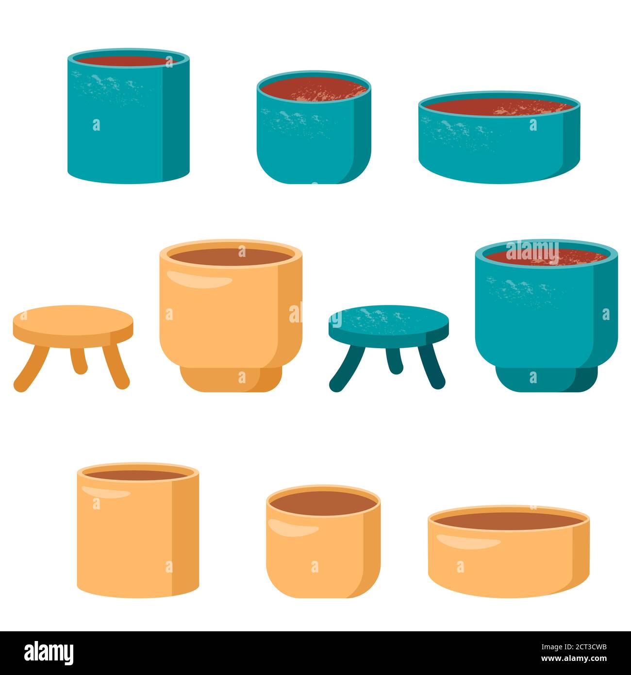 Plastic plants pots Stock Vector Images - Alamy