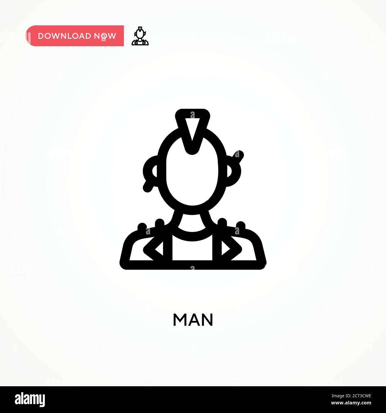 Man Simple vector icon. Modern, simple flat vector illustration for web ...