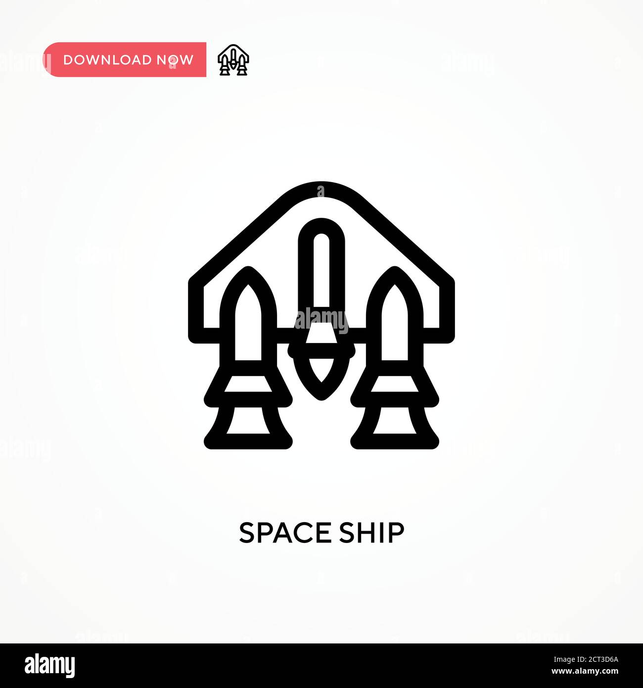 Space ship Simple vector icon. Modern, simple flat vector illustration ...