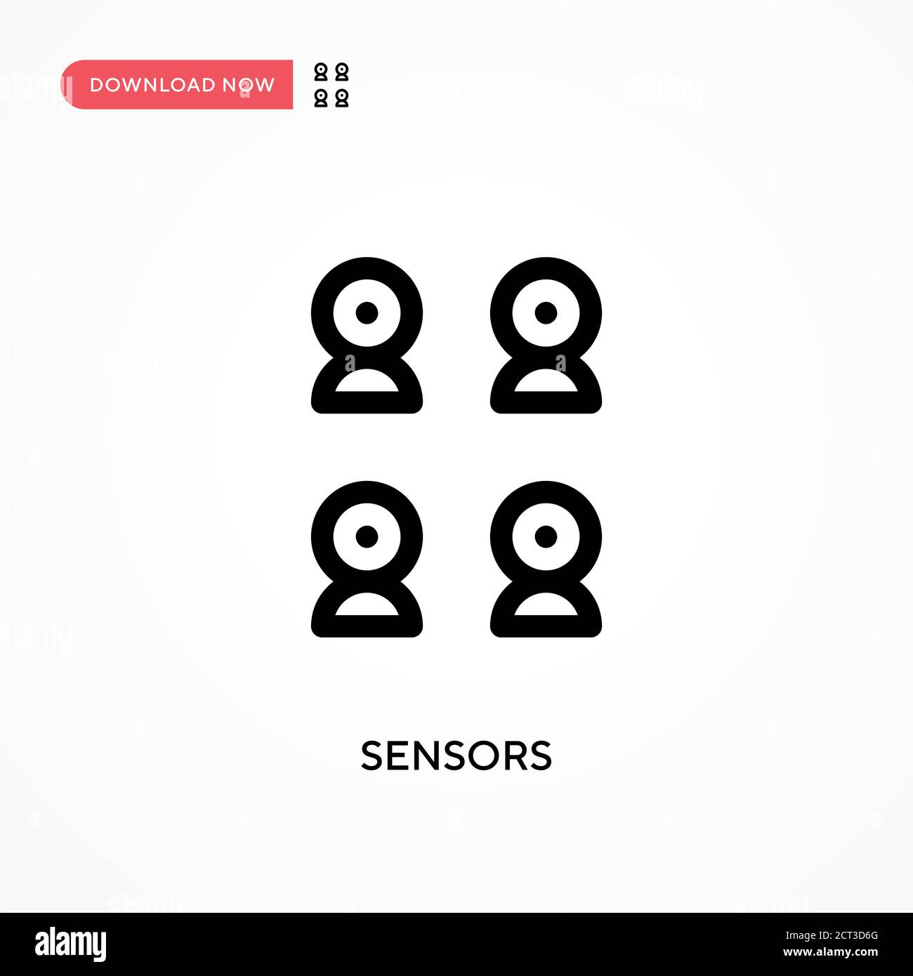 Sensors Simple vector icon. Modern, simple flat vector illustration for ...