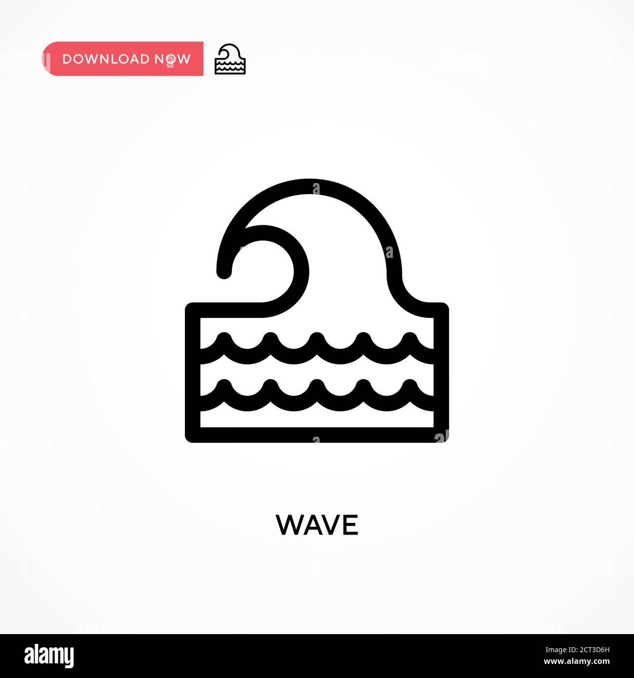 Wave Simple vector icon. Modern, simple flat vector illustration for ...