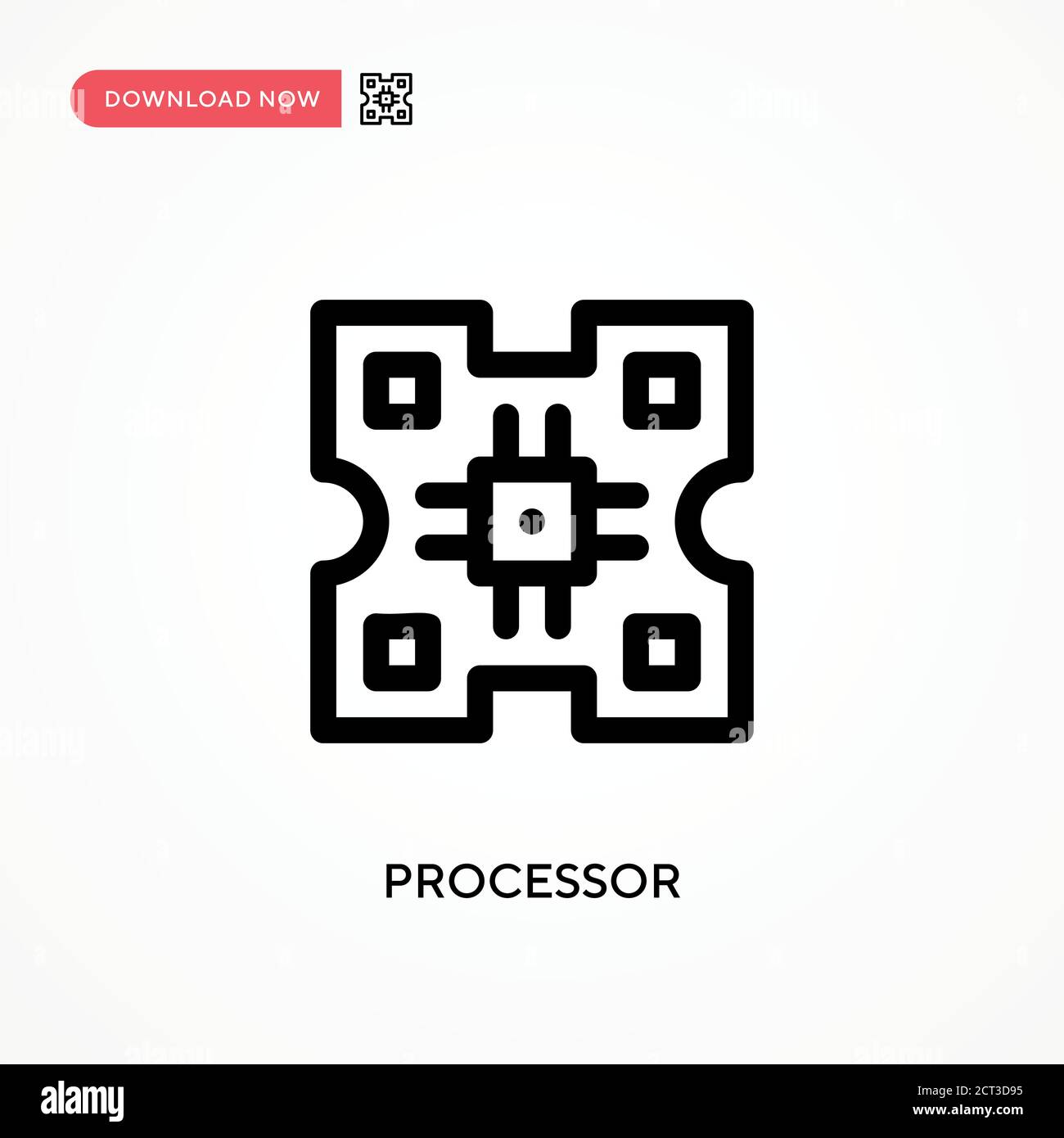 Processor Simple vector icon. Modern, simple flat vector illustration ...