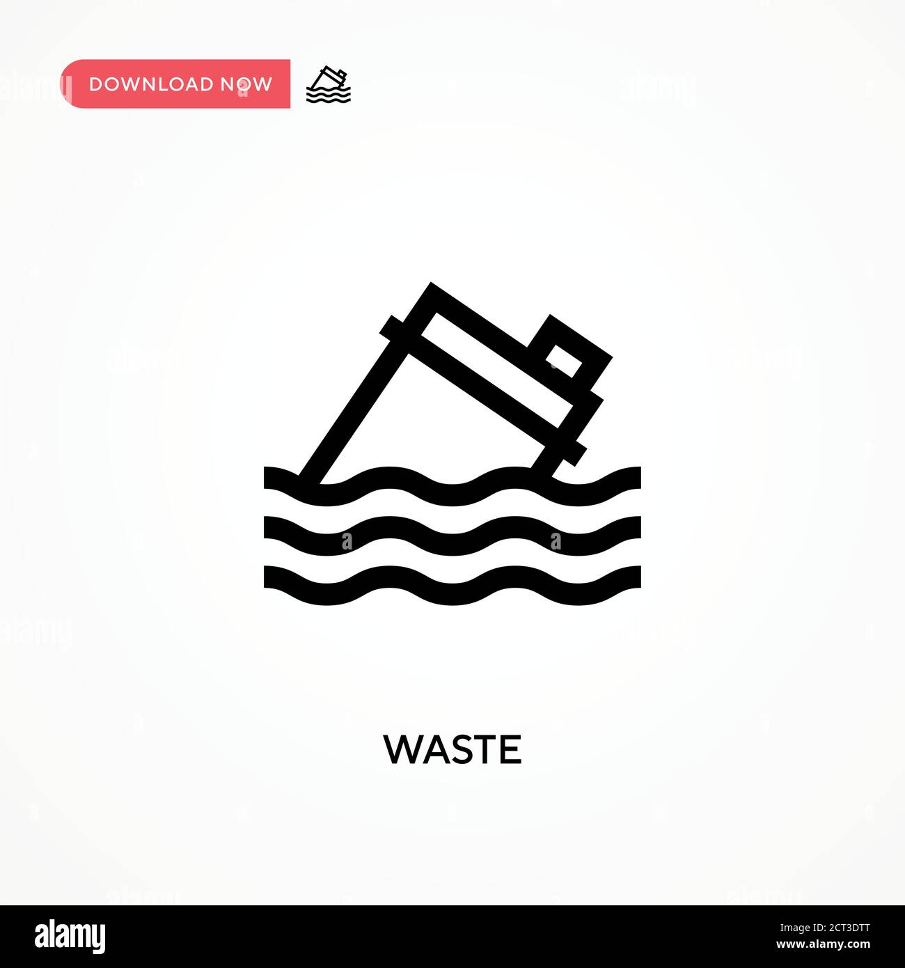 Waste Simple vector icon. Modern, simple flat vector illustration for ...