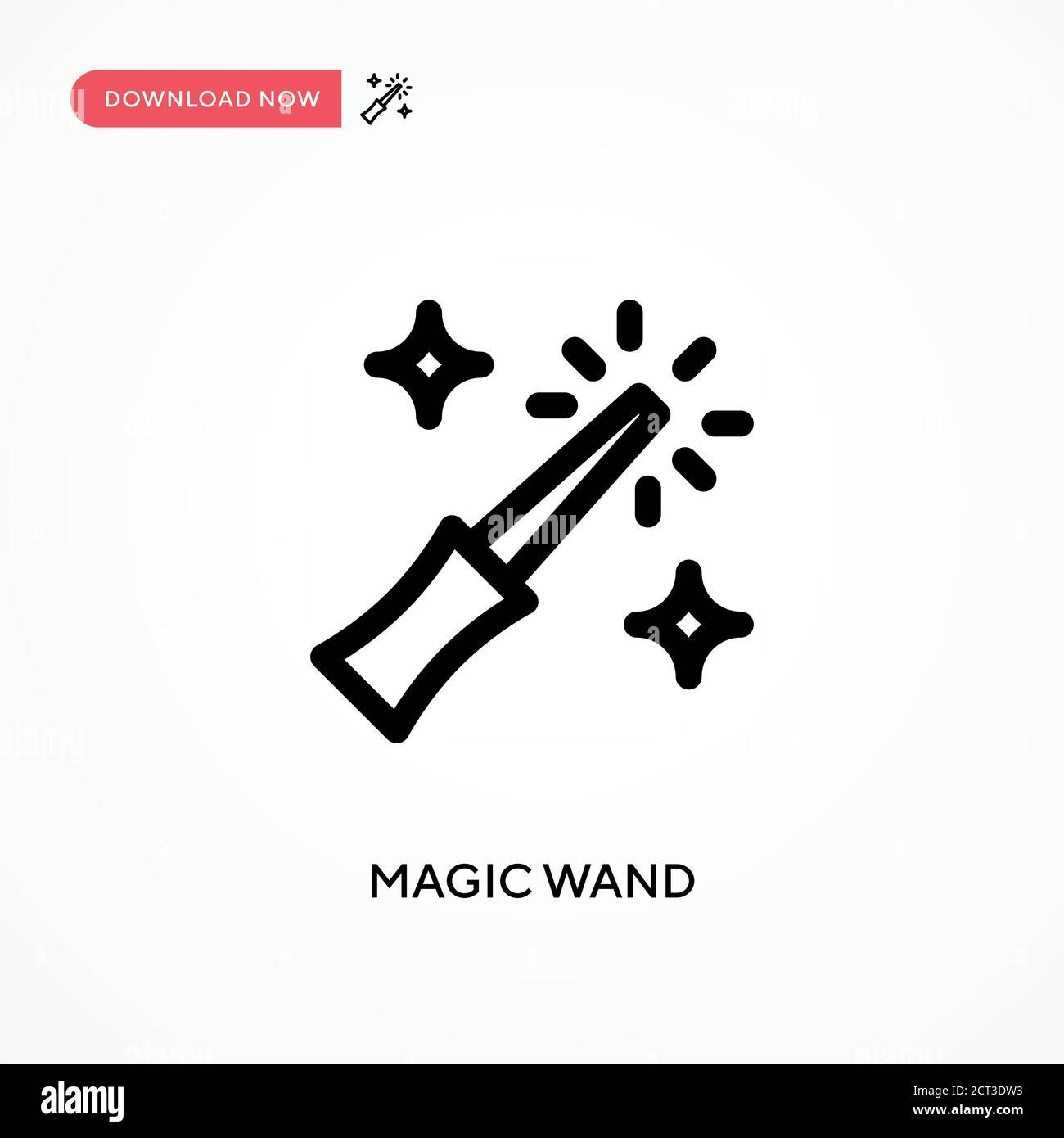 Magic wand Simple vector icon. Modern, simple flat vector illustration ...