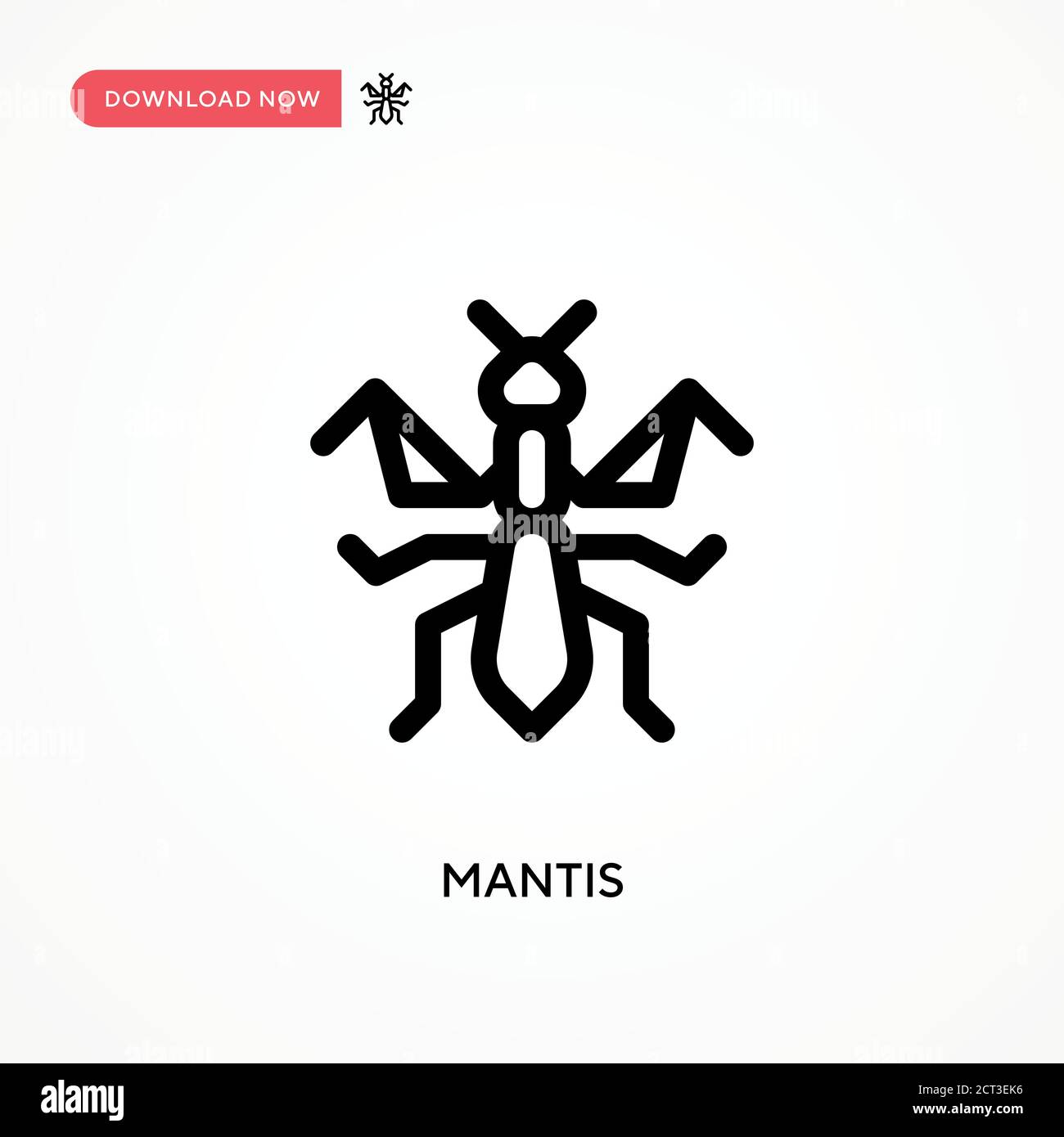 Mantis Simple vector icon. Modern, simple flat vector illustration for web site or mobile app ...
