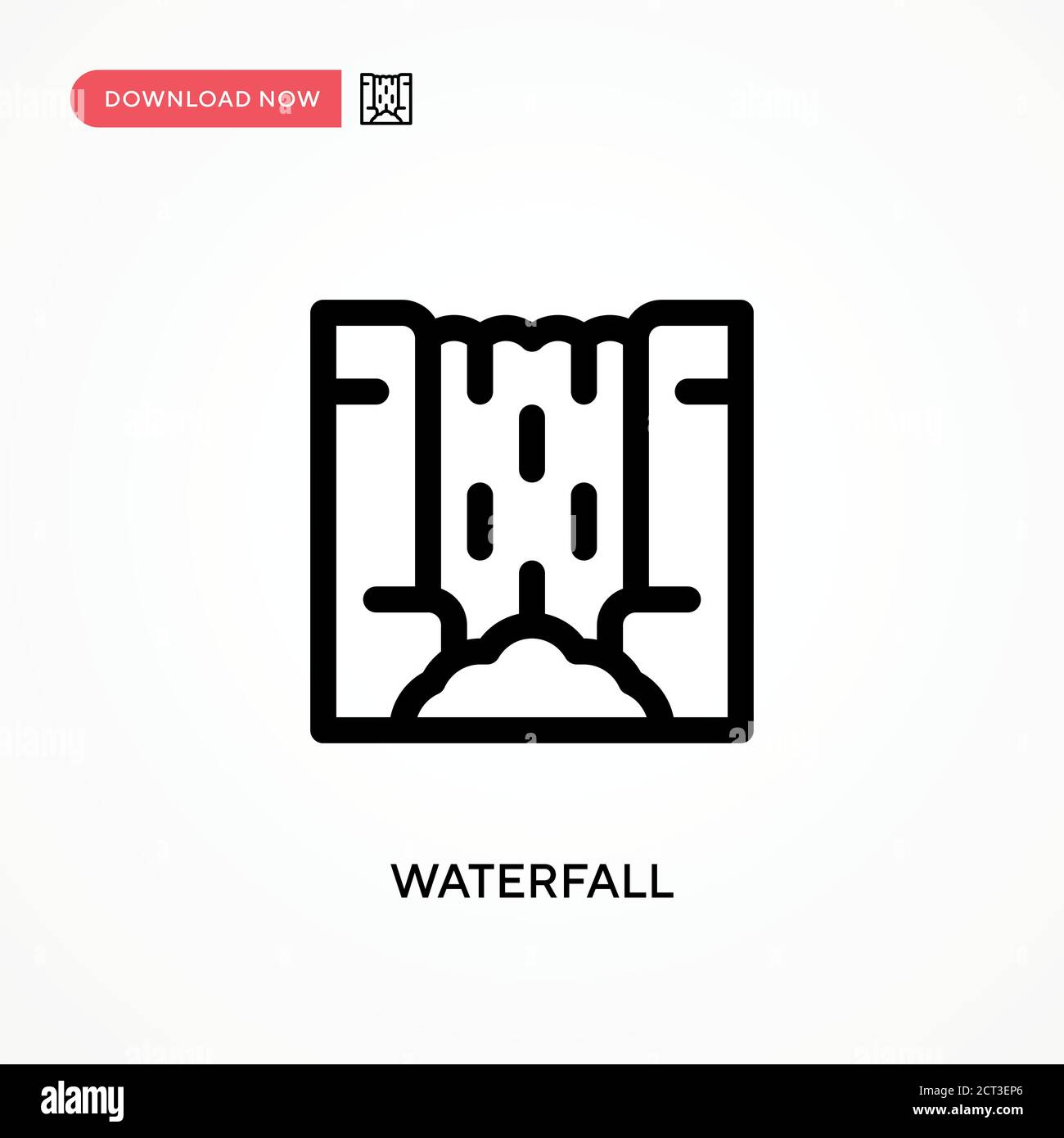 Waterfall Simple vector icon. Modern, simple flat vector illustration ...