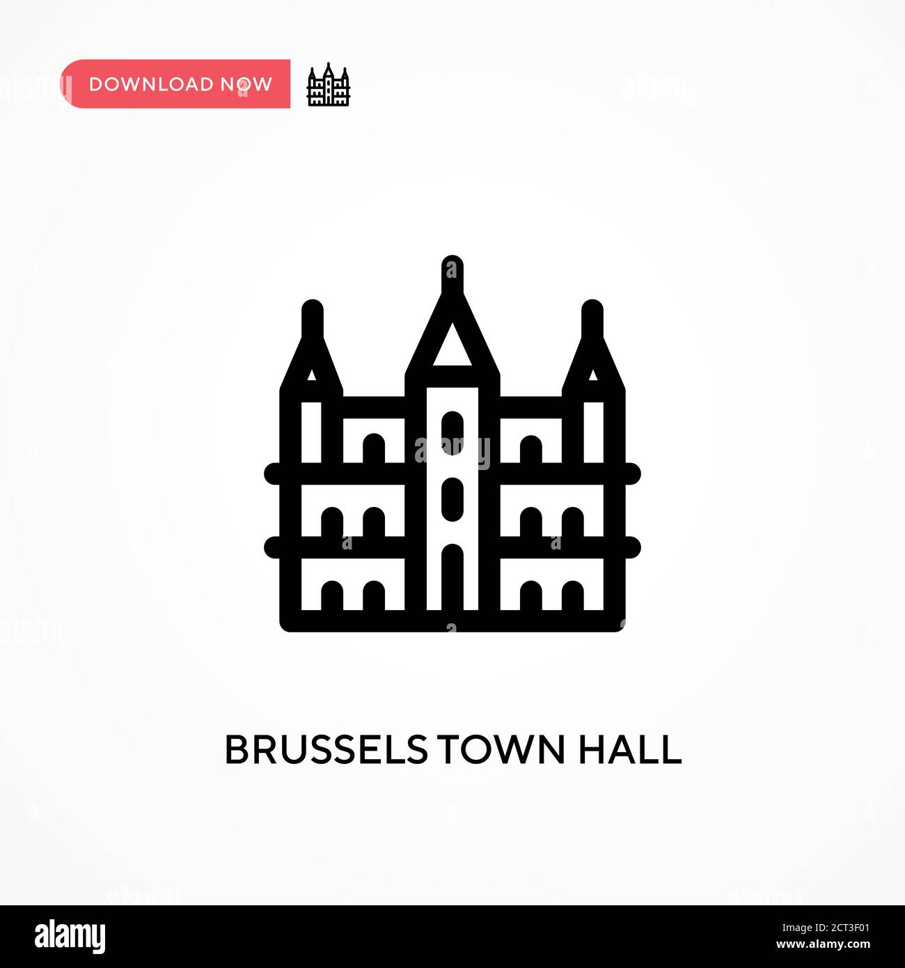 Old town hall dusk main Stock Vector Images - Alamy