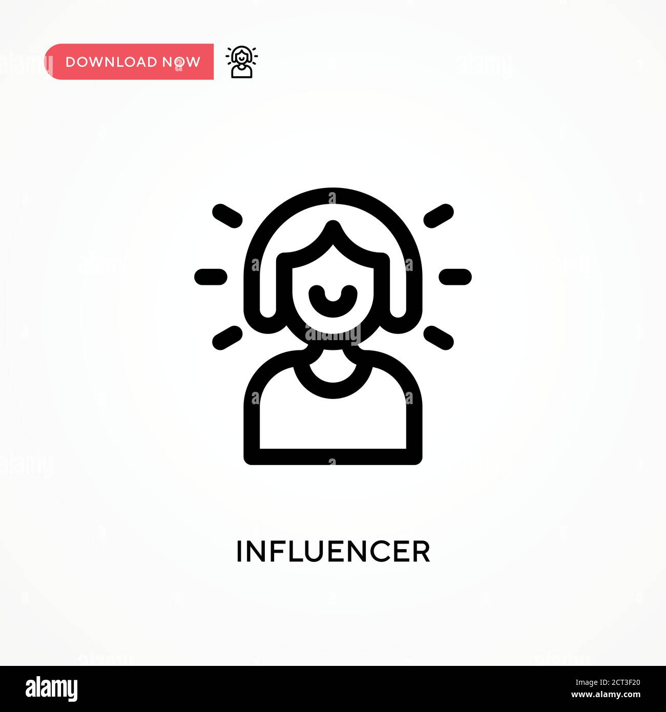 Influencer Simple vector icon. Modern, simple flat vector illustration ...